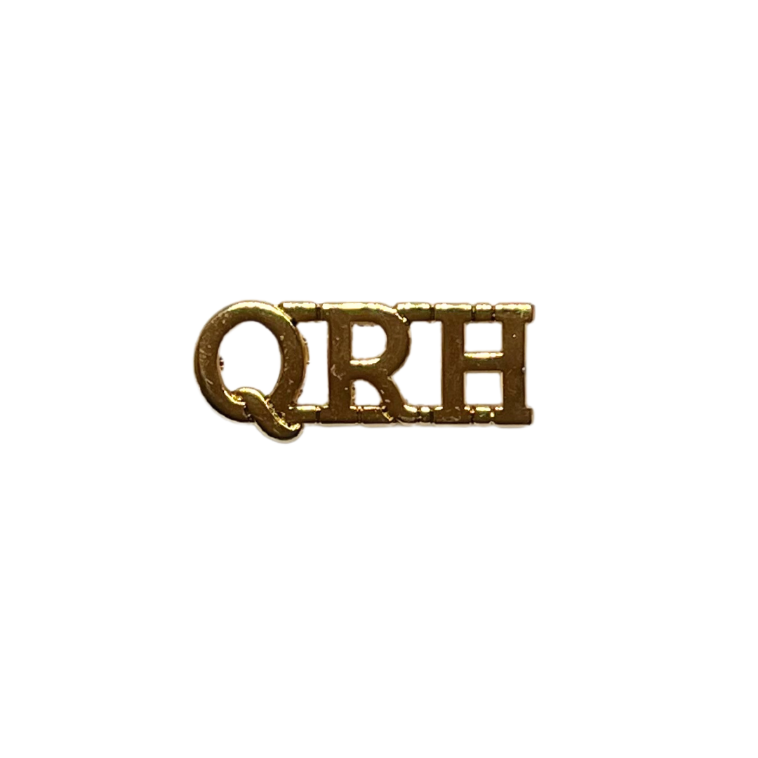 QRH - ORs Shoulder Titles - Gilt - Clutch and Pin - Pair – Military.Direct