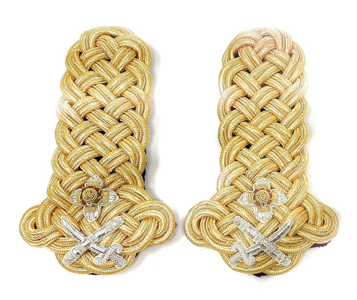 Shoulder Cords Male - 3 Ply - Gold Gilt Wire - Dark Blue Backing - No1 ...