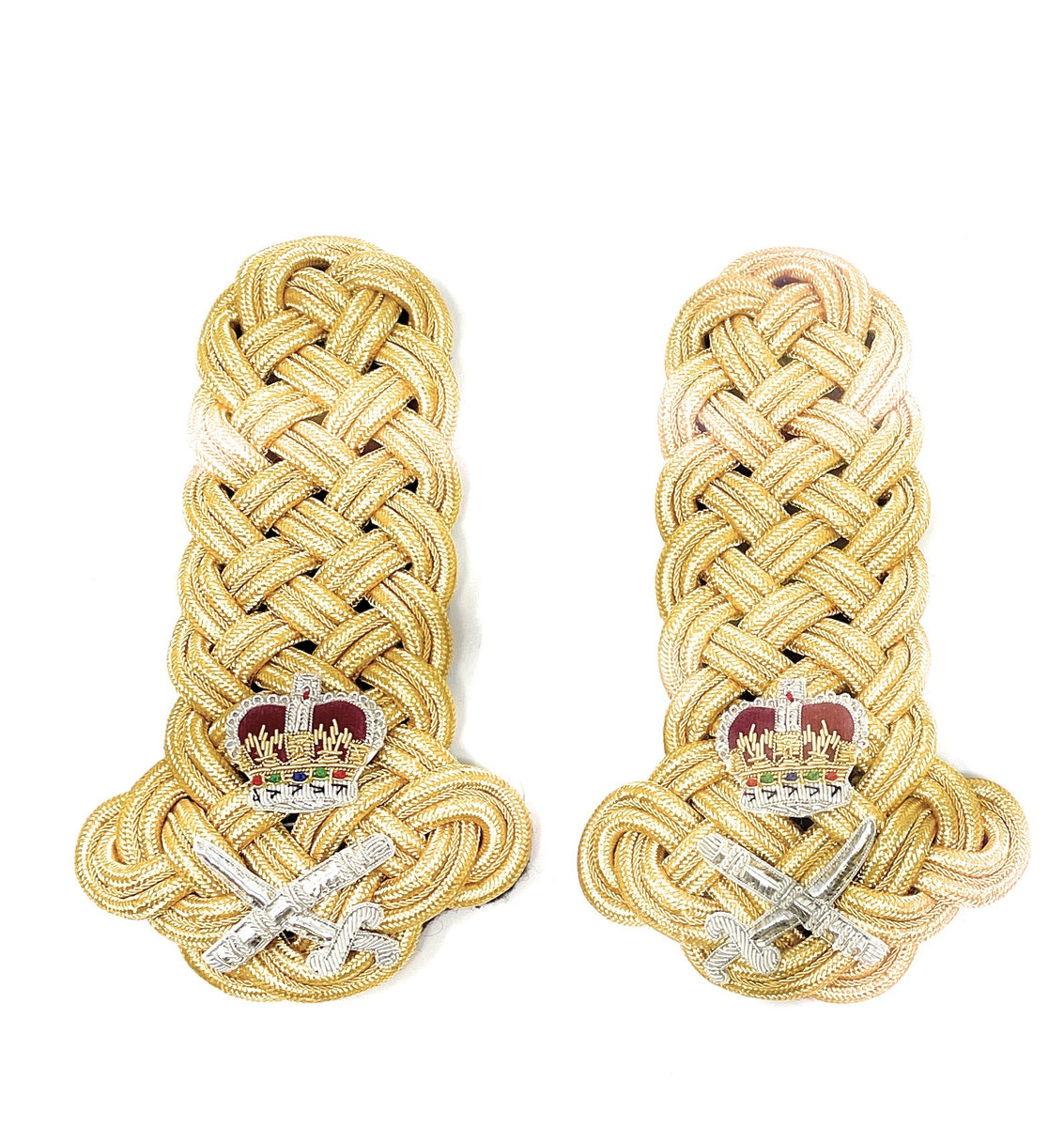 Shoulder Cords Male - 3 Ply - Gold Gilt Wire - Dark Blue Backing - No1 ...