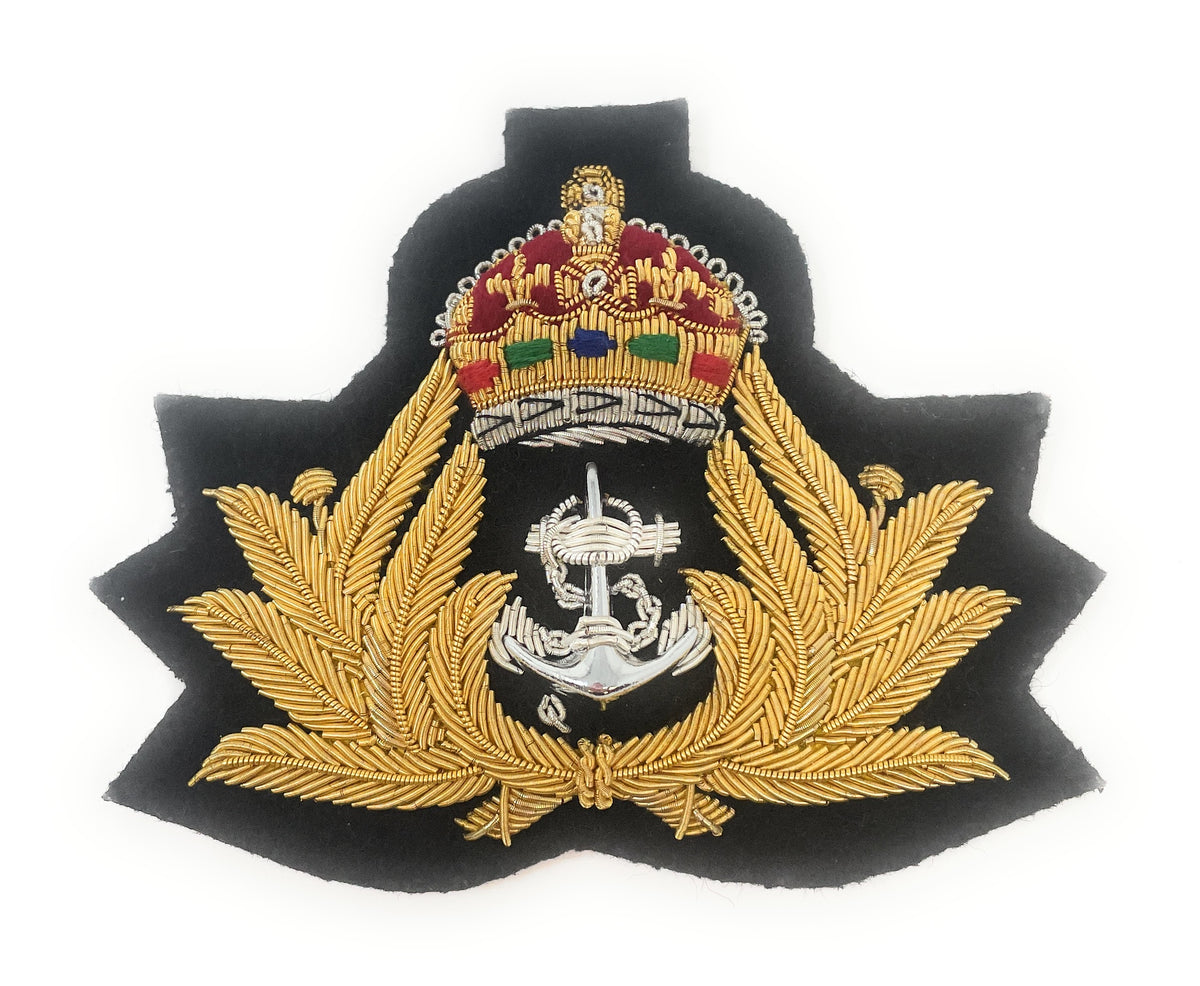 Royal Navy Officers Cap Badge | Embroidered Beret & Cap Badges | Ammo ...